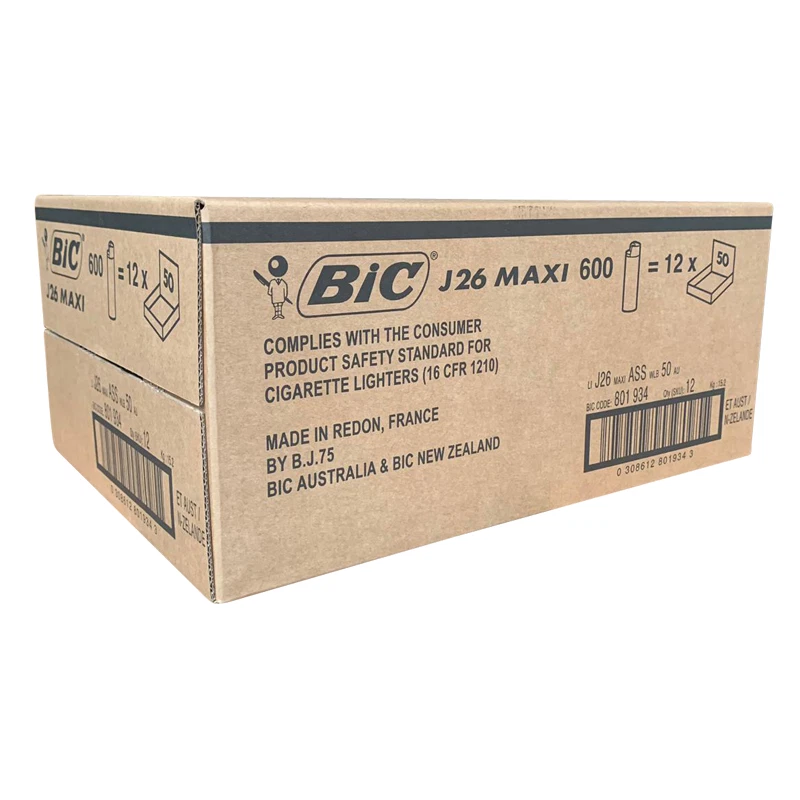 BIC Lighter Carton 12 Trays * 50 ( $48 Per Tray ) – Shayona Distributors